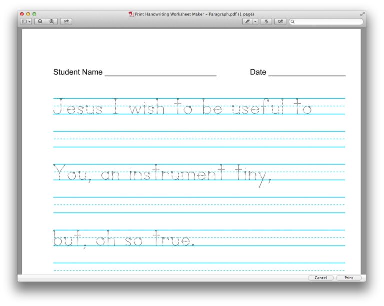 Make Your Own Handwriting Worksheets Name Tracing Printable