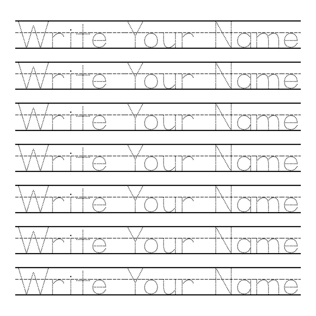 Write Your Own Name Worksheets Printable Name Tracing Printable